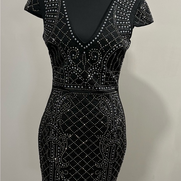 bebe | Dresses | Bebe Black Sequin Bodycon Mini Dress | Poshmark